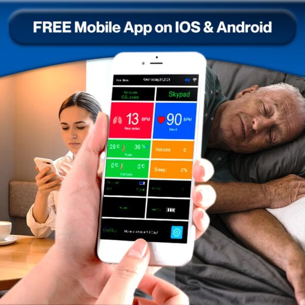 SkyPad-2 by OnSky Contactless Heart Rate & Breathing Monitor, Senior ...